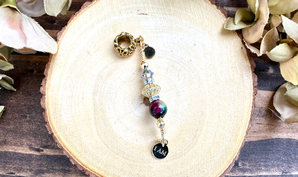 I AM LOC'D WATERMELON TIGER'S EYE Loc Jewel - TIFFANY'S LOC JEWELS