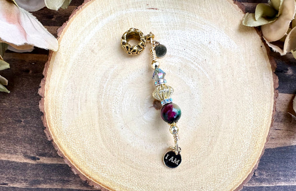 I AM LOC'D WATERMELON TIGER'S EYE Loc Jewel - TIFFANY'S LOC JEWELS