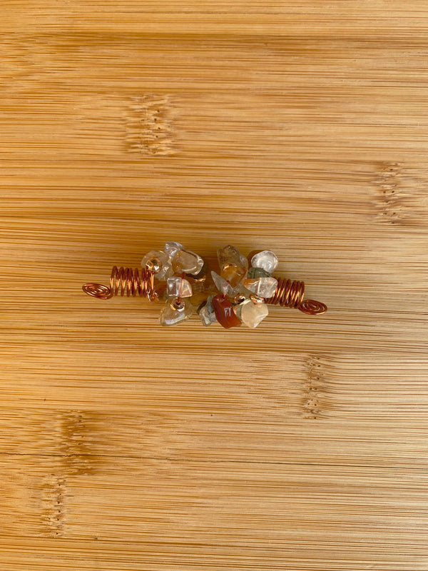 AMBERGLOW MULTI-RUTILATED QUARTZ Chip Loc Jewel - TIFFANY'S LOC JEWELS