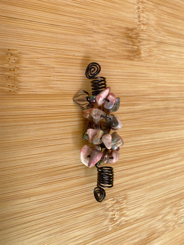 THULIAN PINK RHODONITE Chip Loc Jewel - TIFFANY'S LOC JEWELS