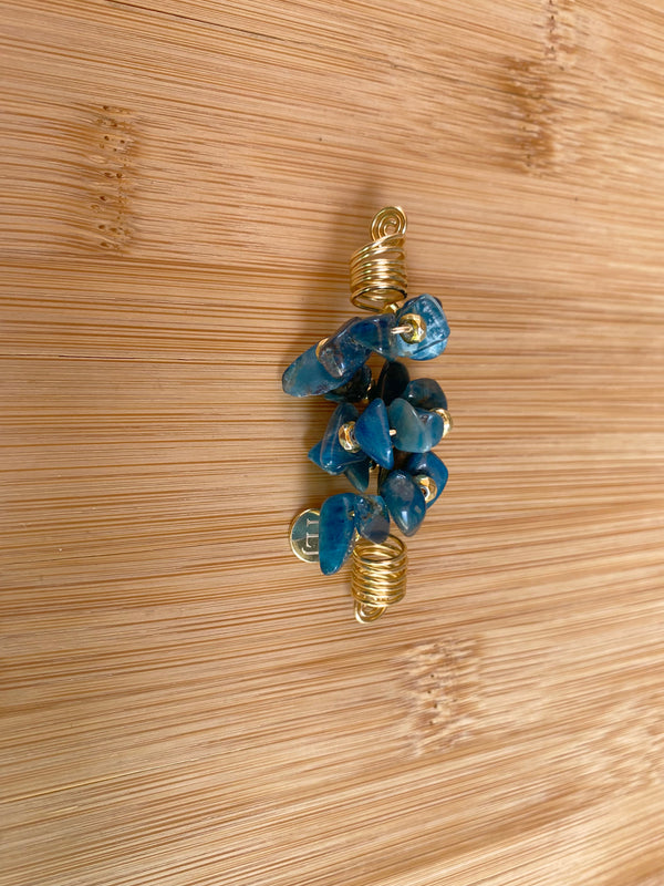 CAPRI BLUE APATITE Chip Loc Jewel - TIFFANY'S LOC JEWELS