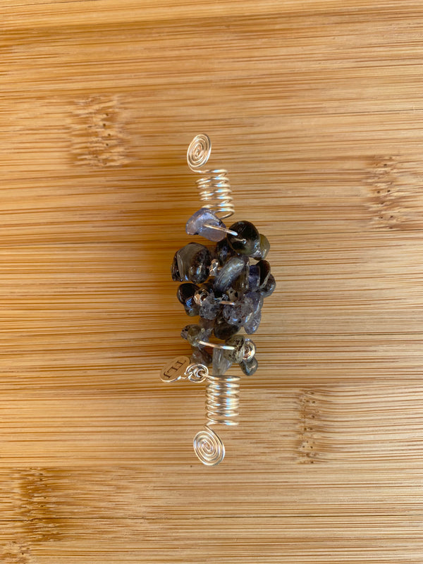 PEACOAT BLUE IOLITE Chip Loc Jewel - TIFFANY'S LOC JEWELS