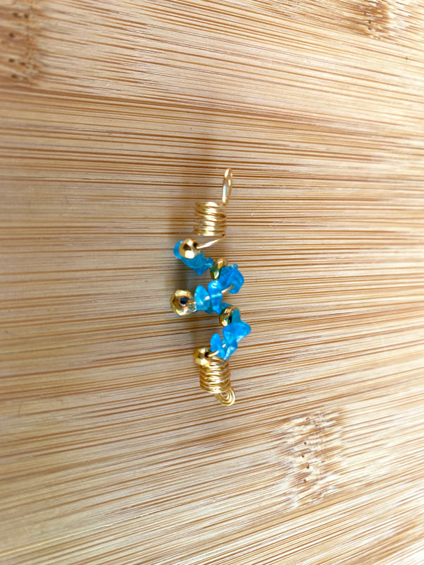 CAPRI BLUE NEON APATITE Chip SISTERLOCK Jewel - TIFFANY'S LOC JEWELS