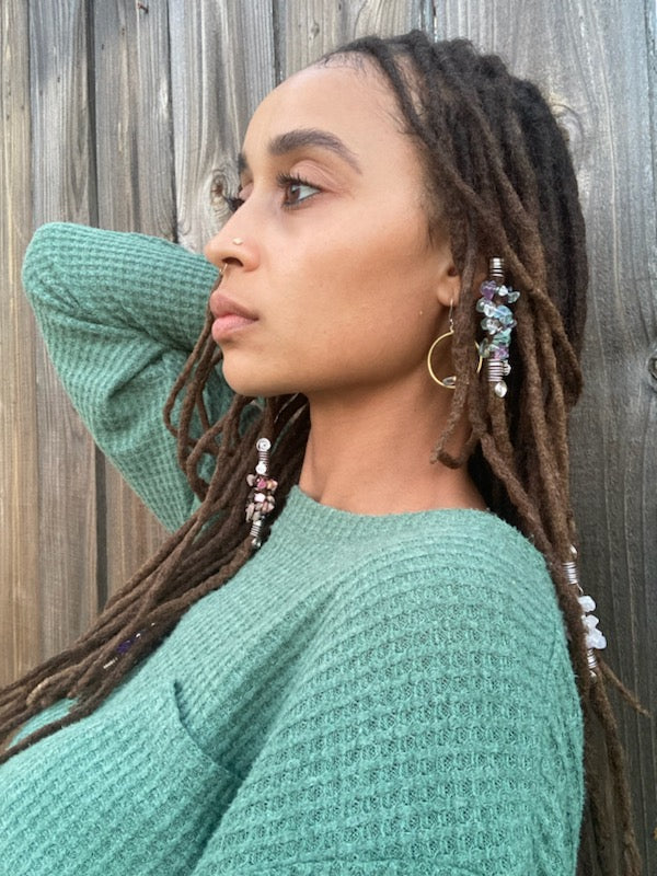 AMARANTH PINK RHODOCHROSITE Chip Loc Jewel - TIFFANY'S LOC JEWELS