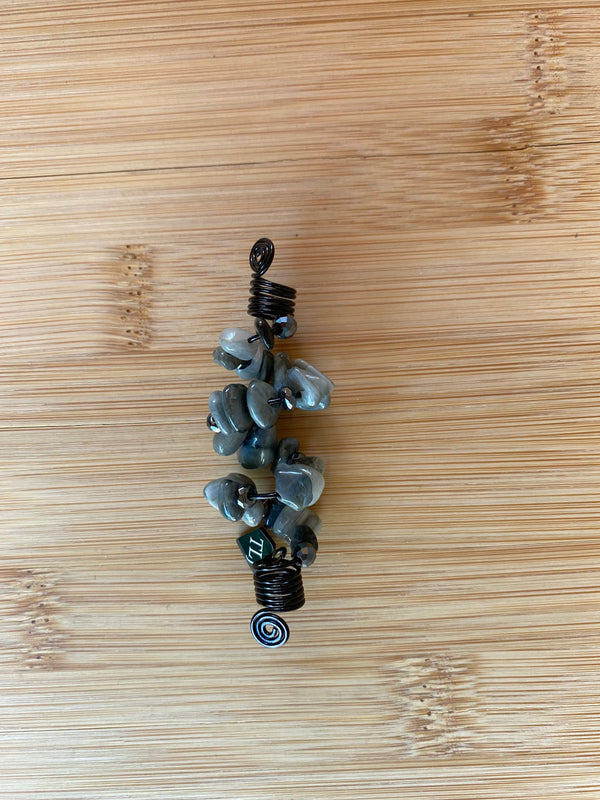 ASPHALT GRAY EAGLE EYE Chip Loc Jewel - TIFFANY'S LOC JEWELS