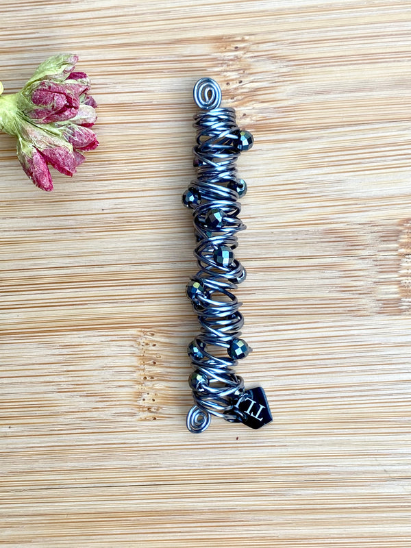 LIMITED EDITION Gun-Metal GREY Black Noire Hematite Loc Jewel - TIFFANY ...